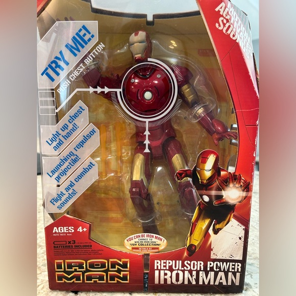Marvel | Toys | Marvel Iron Man 208 Repulsor Power Action Figure Lights ...